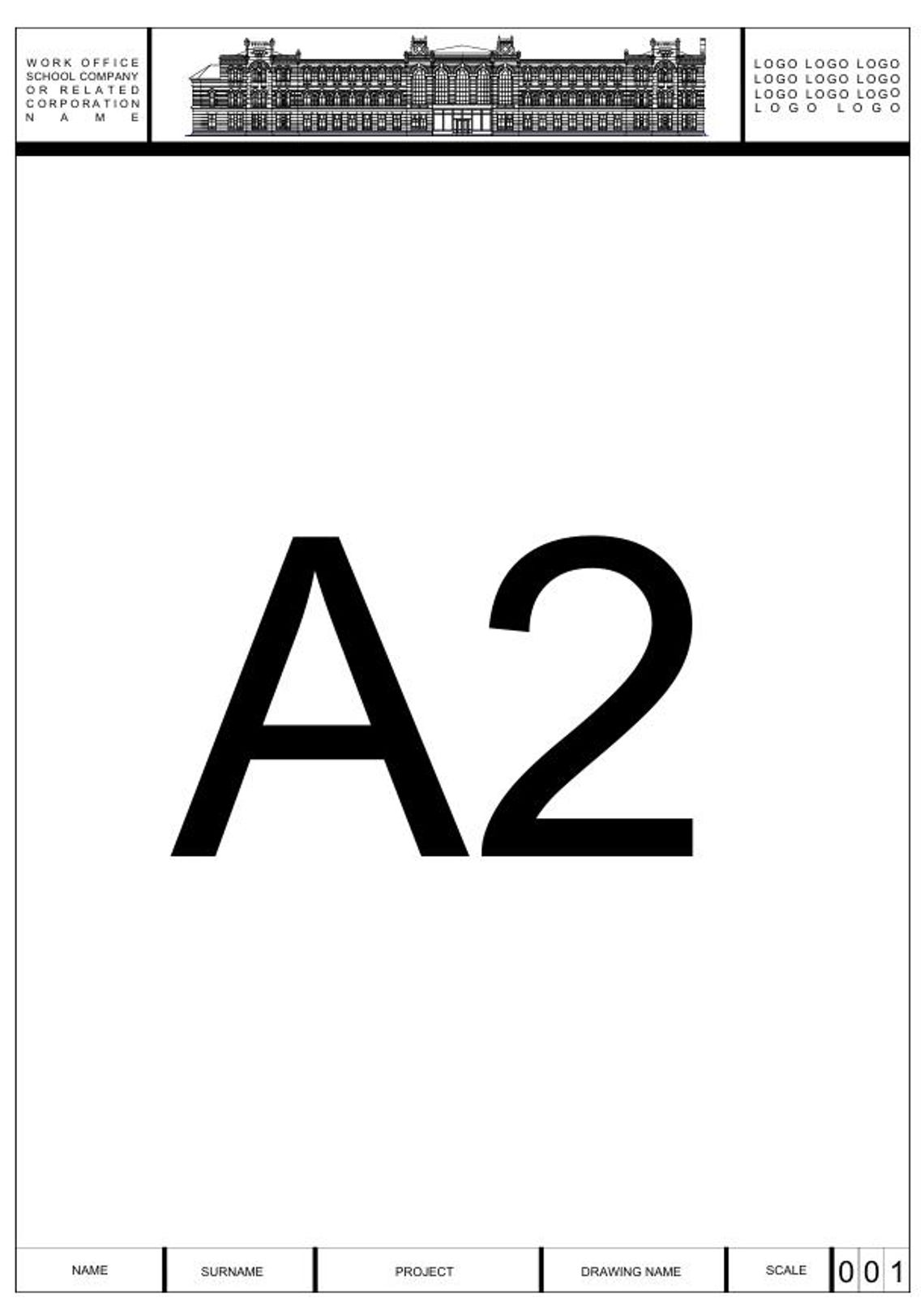 Architectural Title Block Templates, A1 A2 A3 A4 Sizes, Printable ...