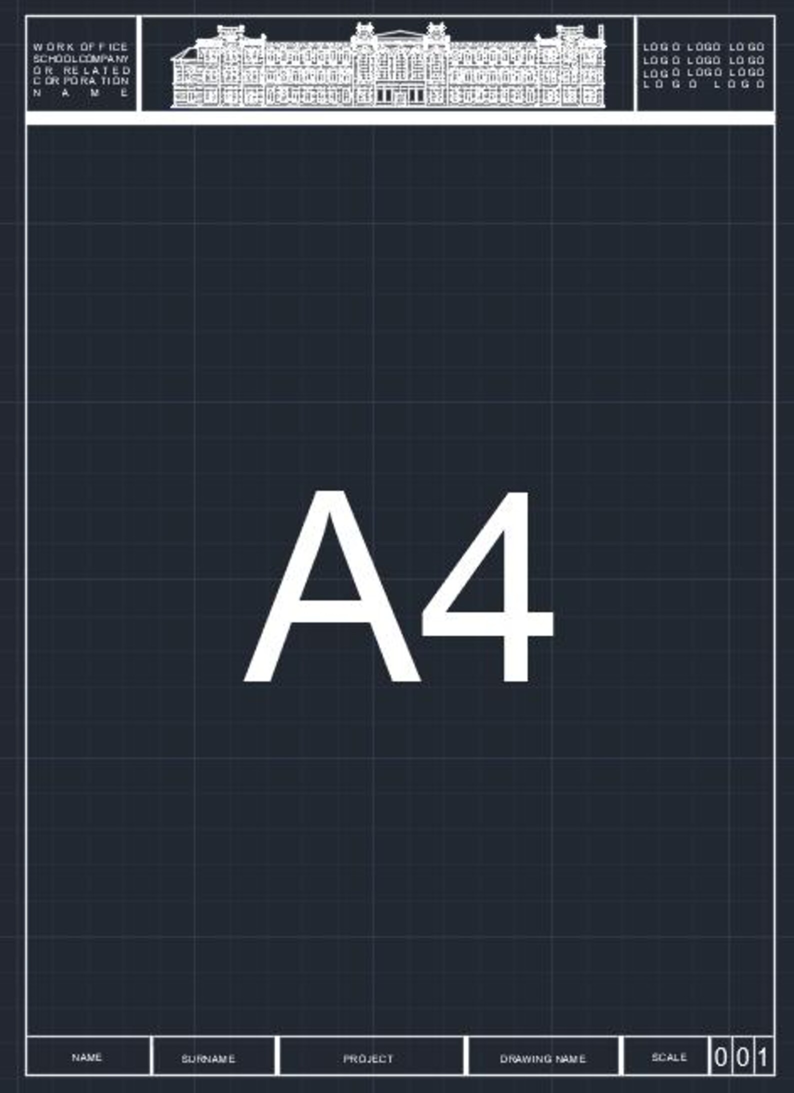 Architectural Title Block Templates, A1 A2 A3 A4 Sizes, Printable ...