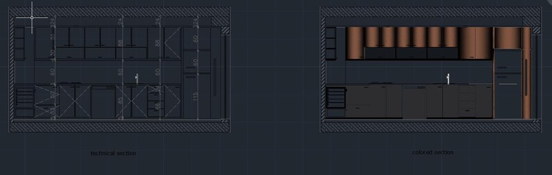 Printable Modern Kitchen Bathroom Floor Plan, Electrical and Plumbing ...