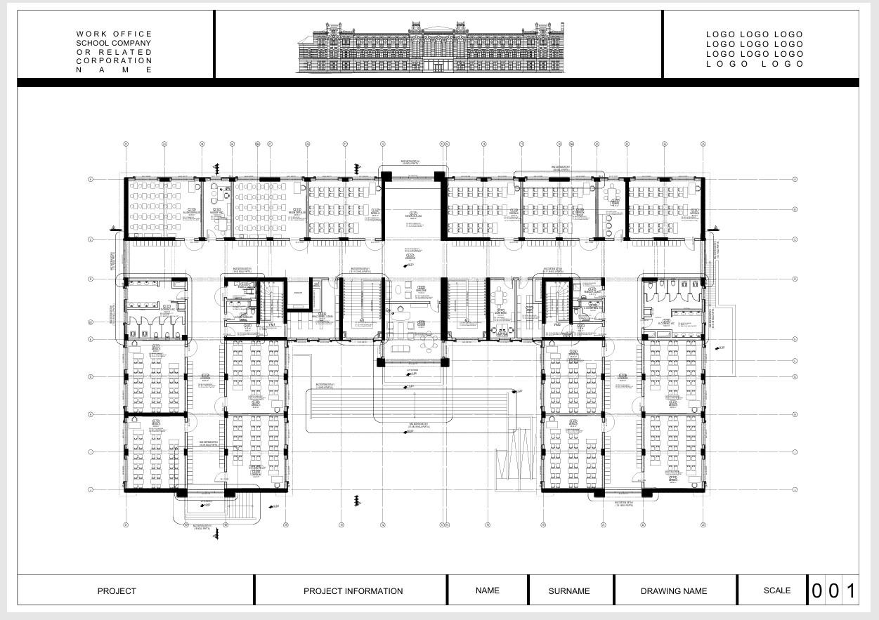 Editable Architectural Title Block Template | Autocad DWG & PDF | A1 A2 ...