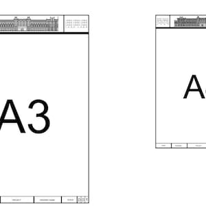Architectural Title Block Templates, A1 A2 A3 A4 Sizes, Printable ...