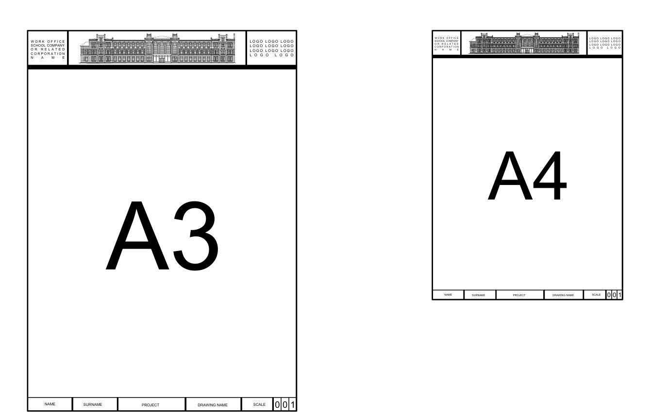 Architectural Title Block Templates, A1 A2 A3 A4 Sizes, Printable ...