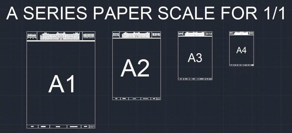 Architectural Title Block Templates, A1 A2 A3 A4 Sizes, Printable ...