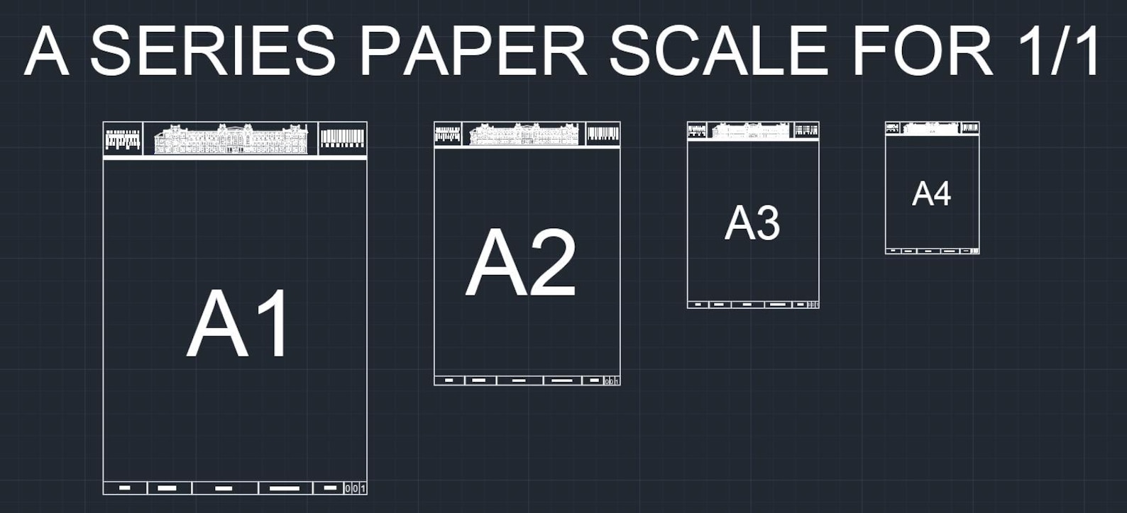 Architectural Title Block Templates, A1 A2 A3 A4 Sizes, Printable ...