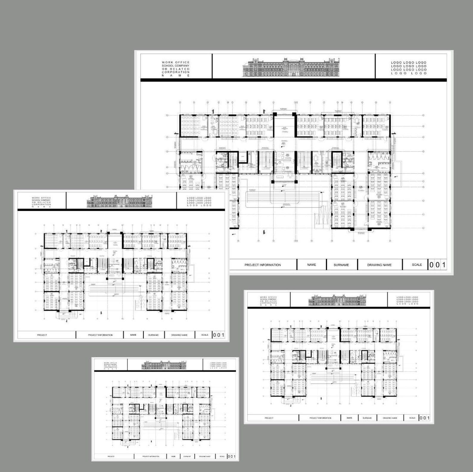 Editable Architectural Title Block Template | Autocad DWG & PDF | A1 A2 ...