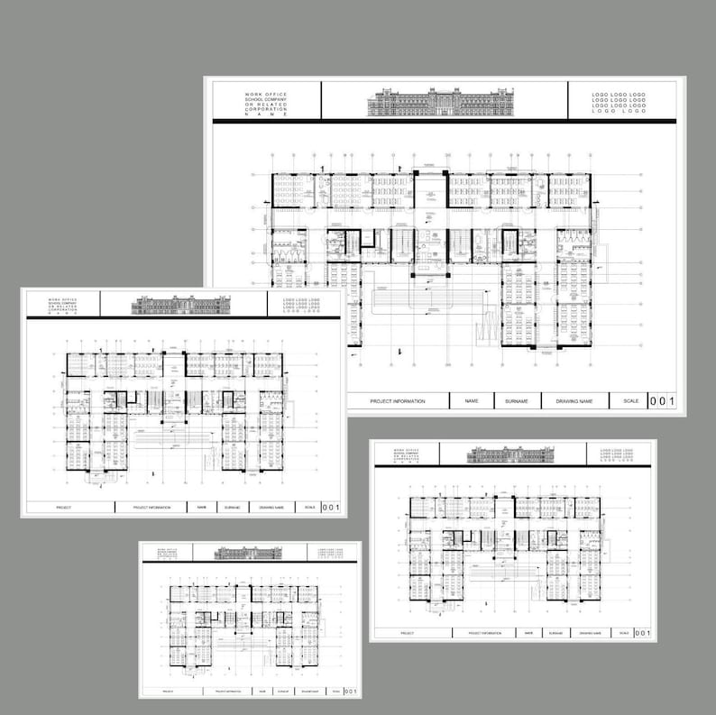 Editable Architectural Title Block Template | Autocad DWG & PDF | A1 A2 ...