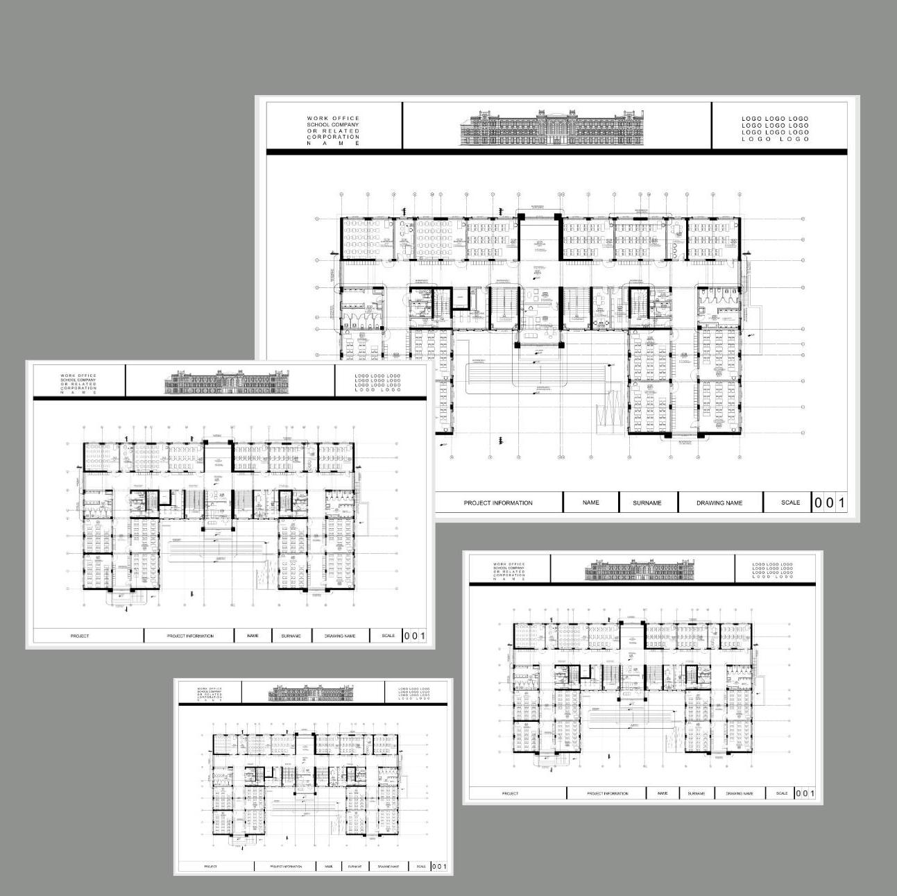 Editable Architectural Title Block Template | Autocad DWG & PDF | A1 A2 ...