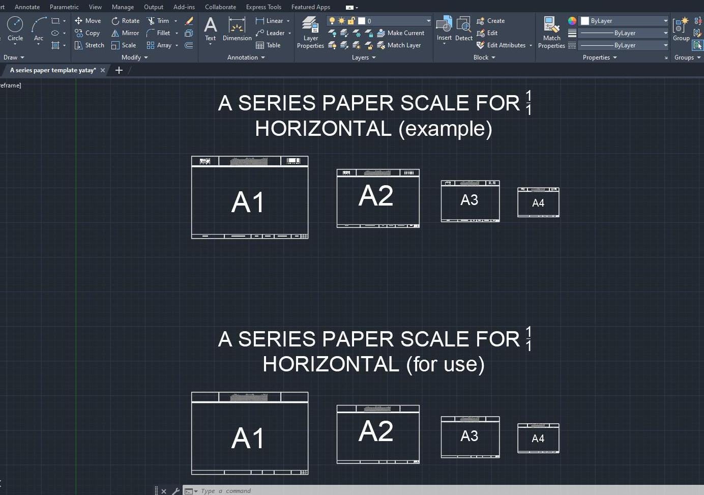 Editable Architectural Title Block Template | Autocad DWG & PDF | A1 A2 ...