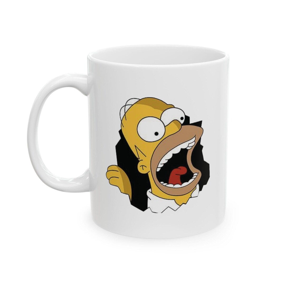Simpsons Fan Merch - Homer Simpson Donut Obsession Ceramic Mug, (11oz ...
