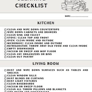 Ultimate Cleaning Checklist - Printable PDF for a Sparkling Home! Home ...