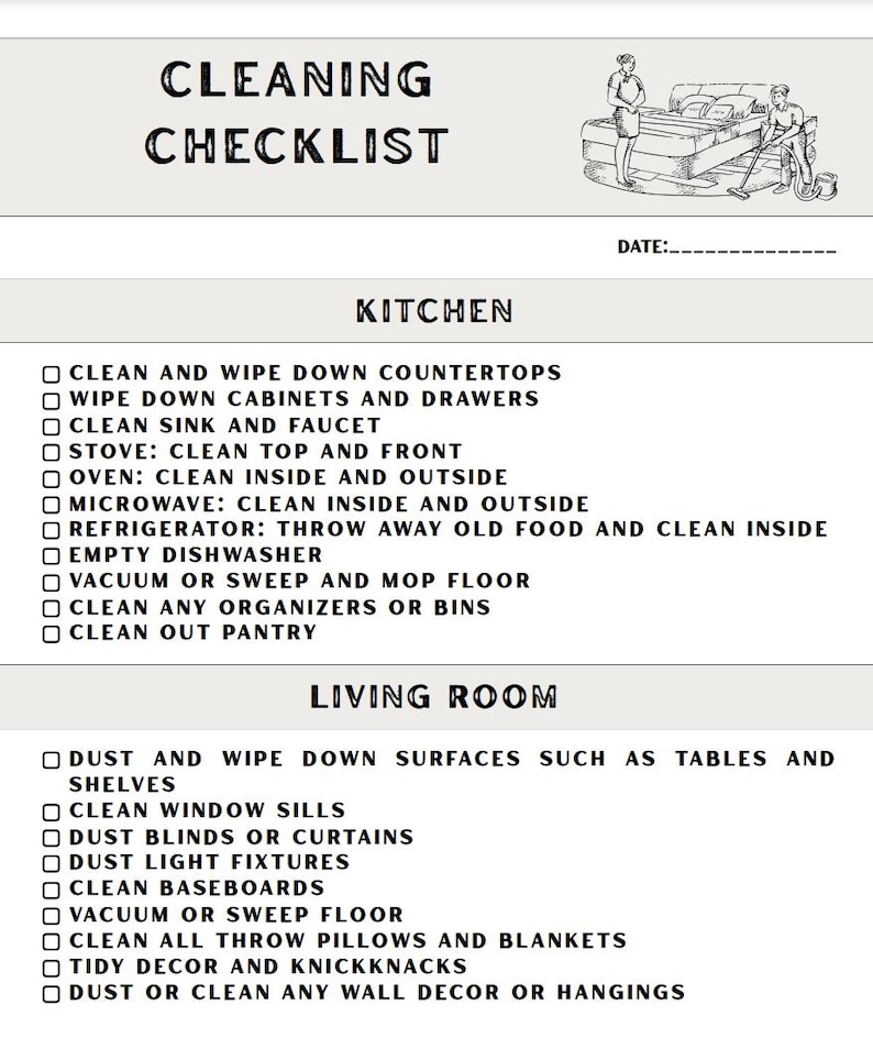 Ultimate Cleaning Checklist - Printable PDF for a Sparkling Home! Home ...