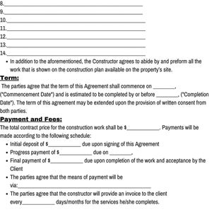 CONSTRUCTION CONTRACT AGREEMENT, Construction Contract Agreement ...