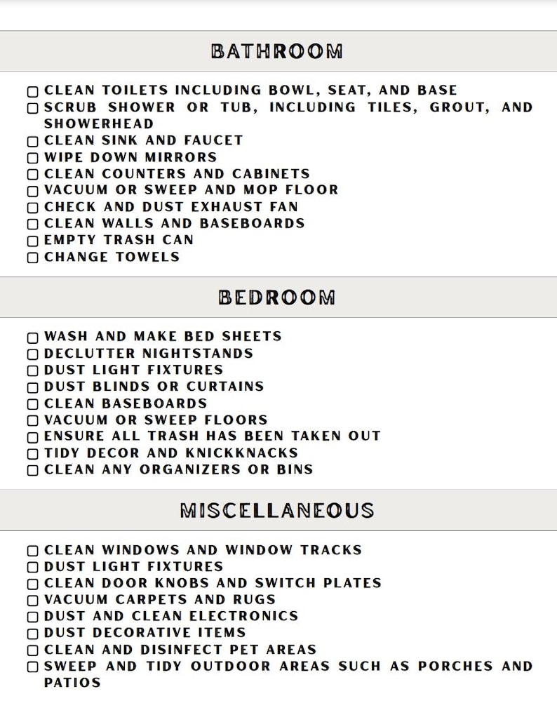 Ultimate Cleaning Checklist - Printable PDF for a Sparkling Home! Home ...