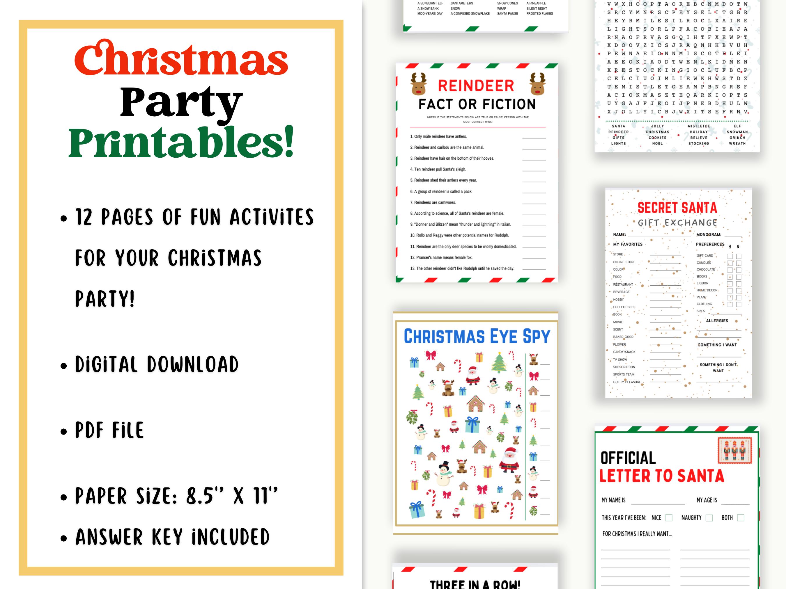 Christmas Printable, Christmas Activities, Winter Printables, Fun ...