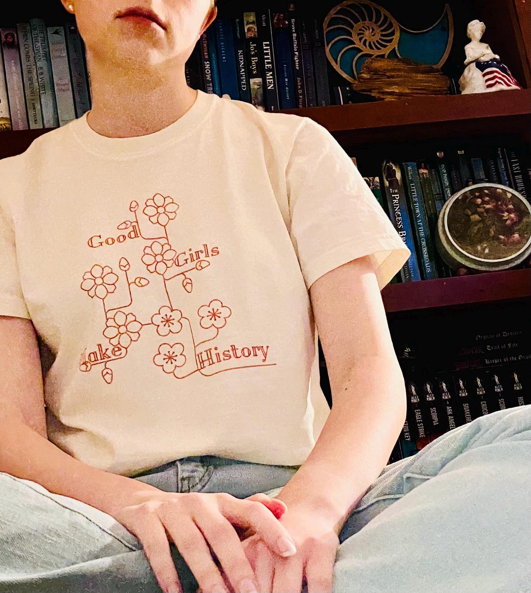 Women's Boxy Tee, Good Girls Make History Shirt, Feminine Historical ...