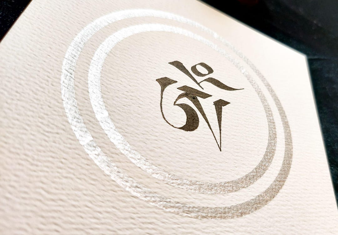 Tibetan Calligraphy, OM | Hand Written Artwork | Custom Asian Hand ...
