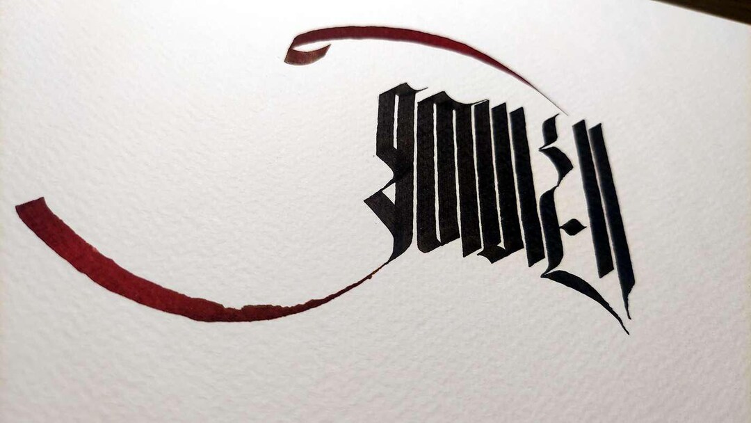 Tibetan Calligraphy Art: Compassion - Handmade (8x6) - Etsy