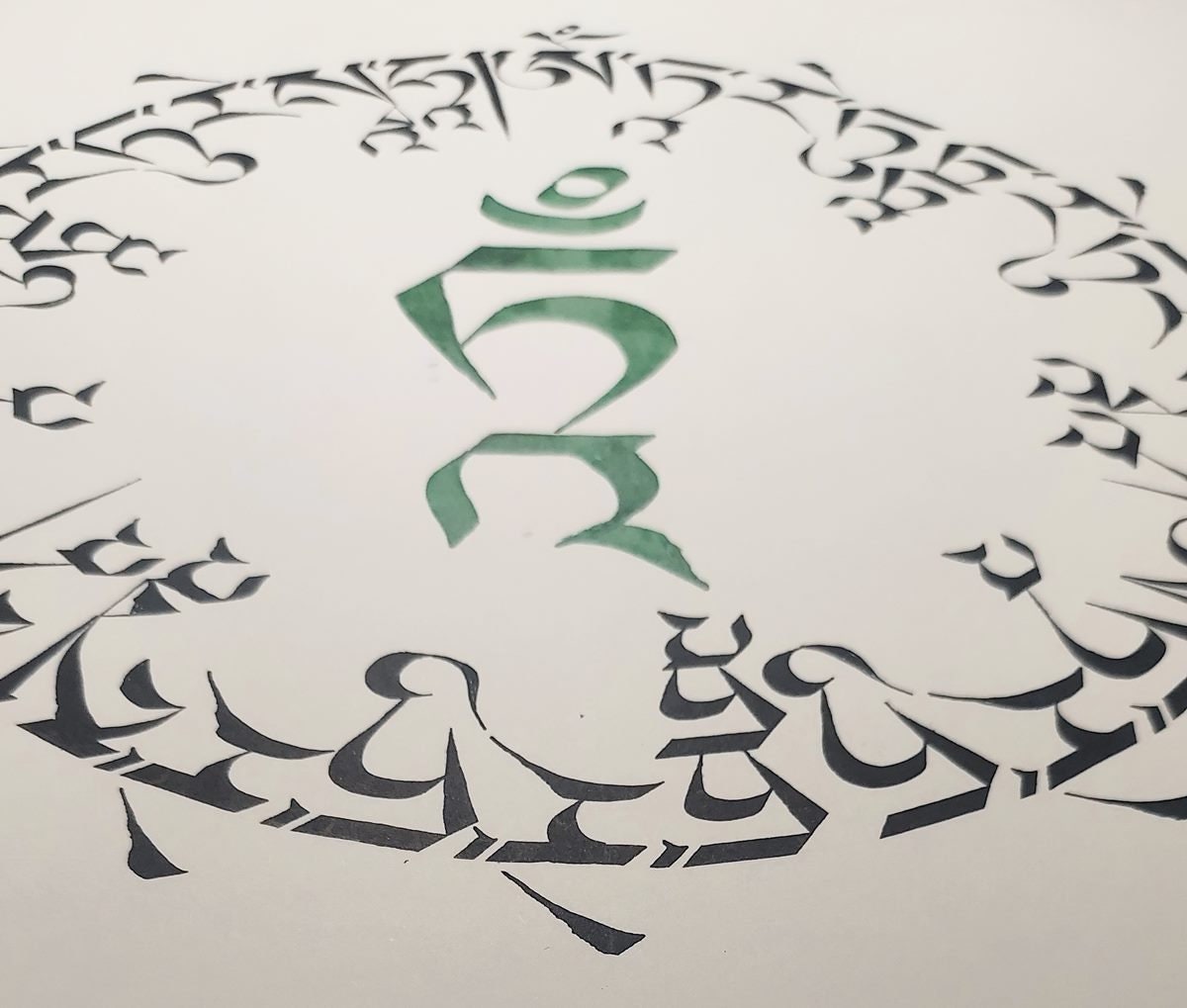 Mantra of Green Tara in Tibetan Calligraphy | Hand Made Buddhist Art ...
