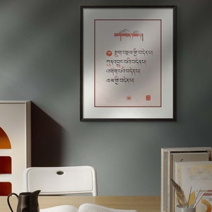 The Four Noble Truths - Tibetan Calligraphy | Hand Made Buddhist Art ...