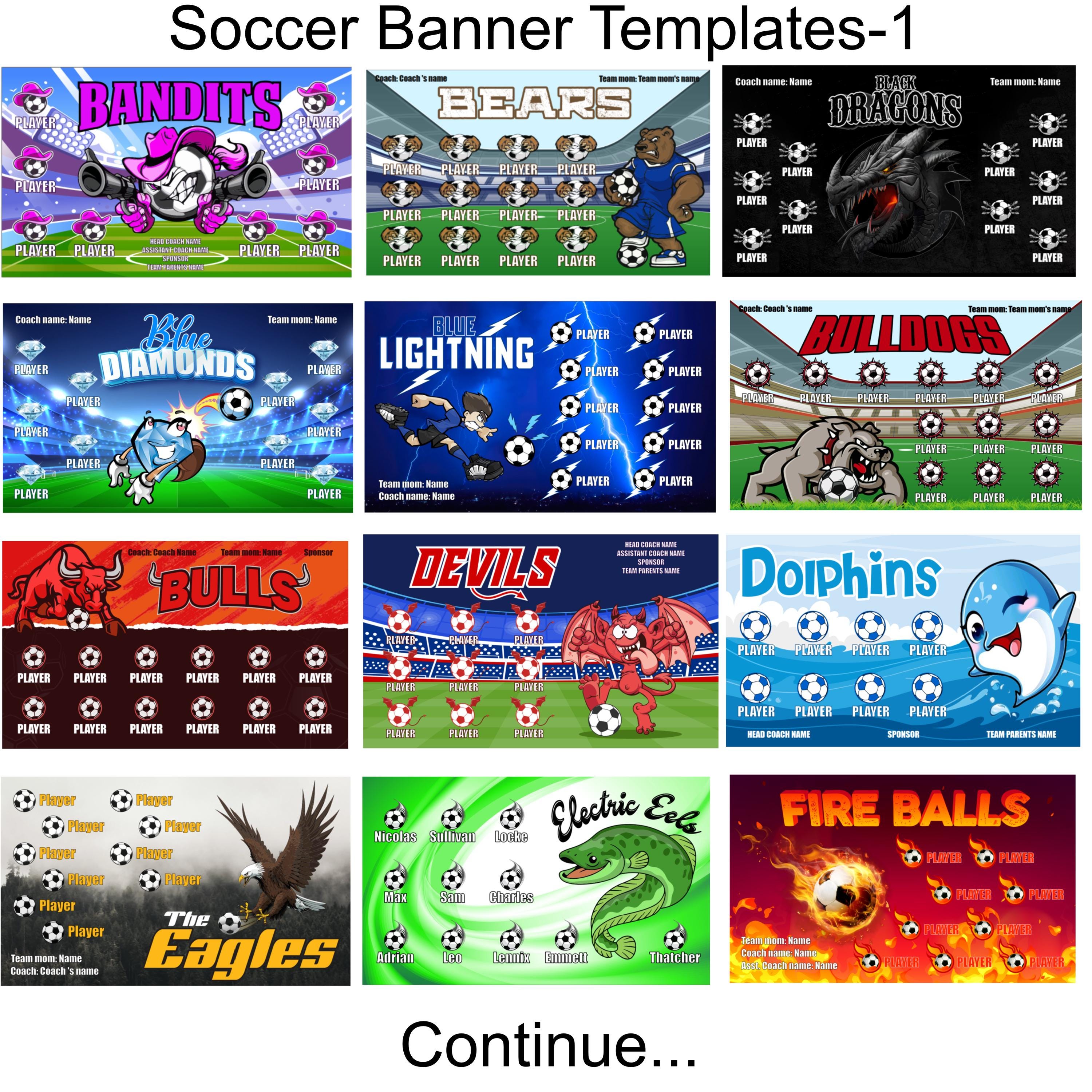 Soccer Team Banner, Soccer Banner, Custom Soccer Banner, Vinyl Banner ...