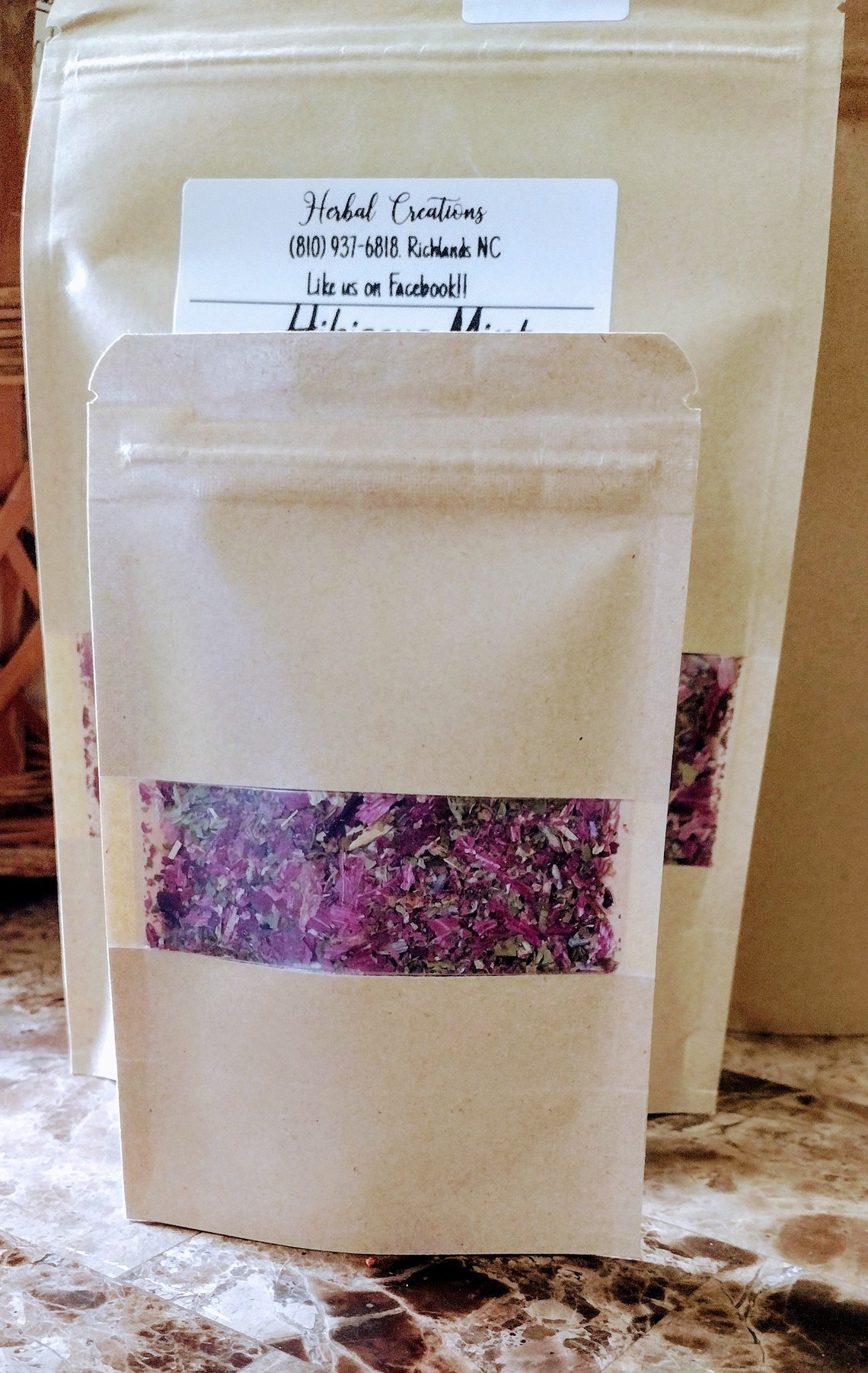 Hibiscus Mint Herbal Tea Blend (loose Leaf) - Etsy