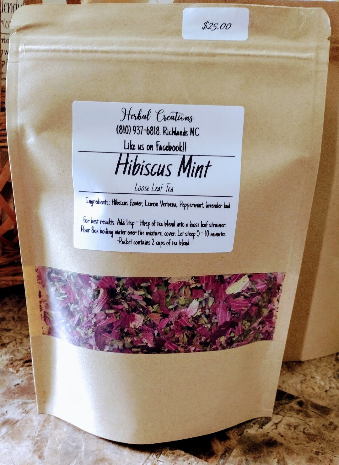 Hibiscus Mint Herbal Tea Blend (loose Leaf) - Etsy