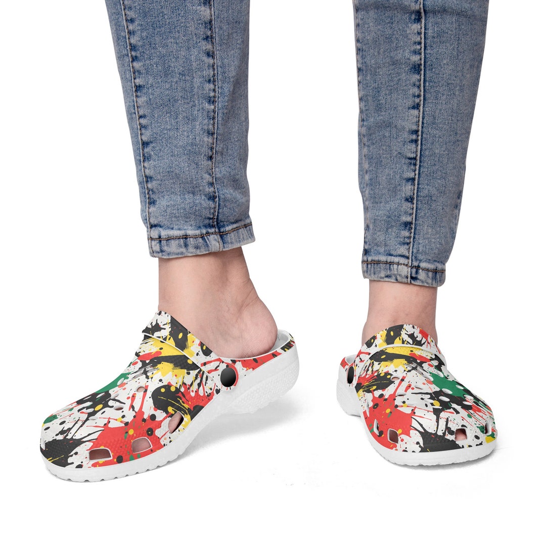 Paint Splatter Clogs Colorful, Comfortable, Slip-resistant Footwear for ...