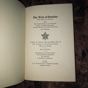 The Web of Destiny 2nd Edition - Etsy