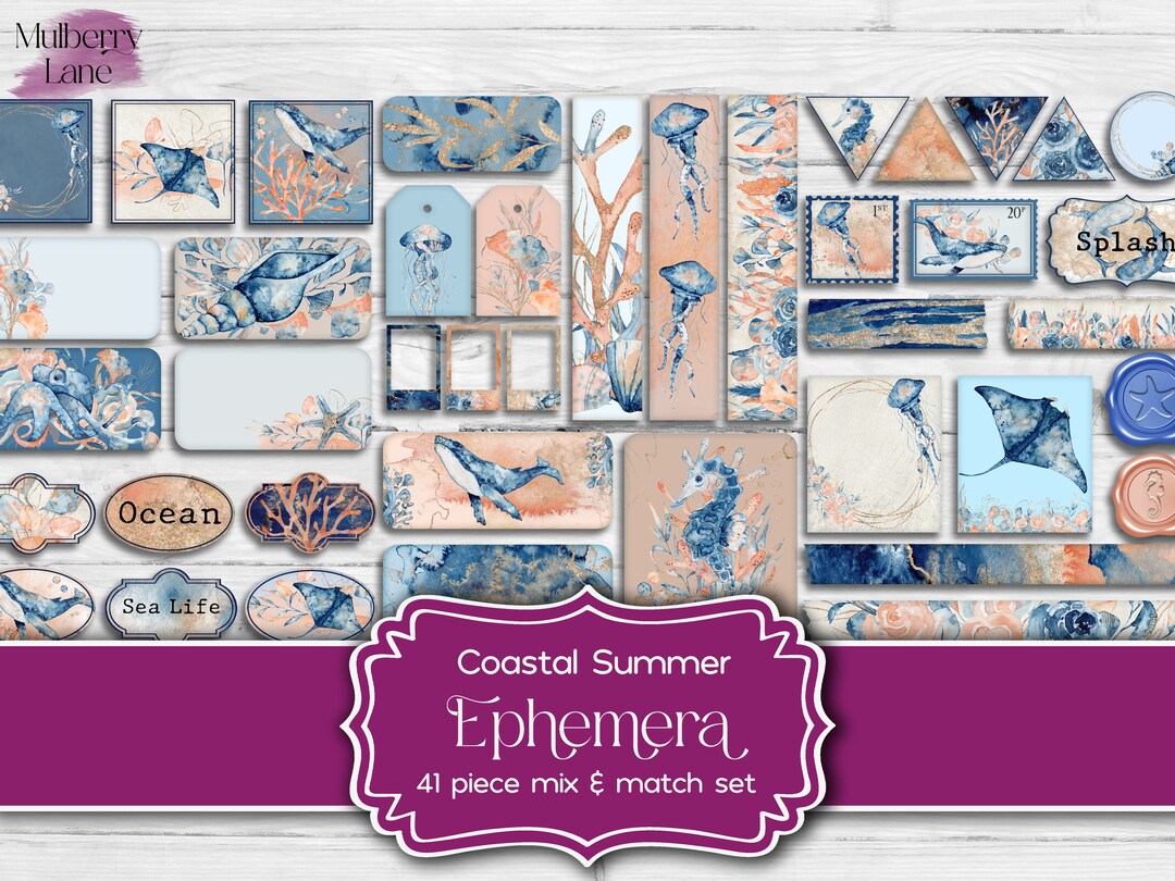 Underwater World Junk Journal Digital Ephemera, Ocean Wonders Mix ...