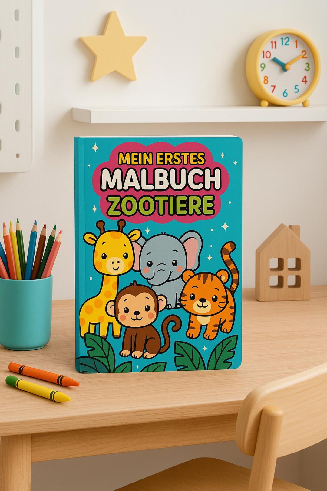 My First Zoo Animals Coloring Book – Coloring Book for Children Ages 2 ...