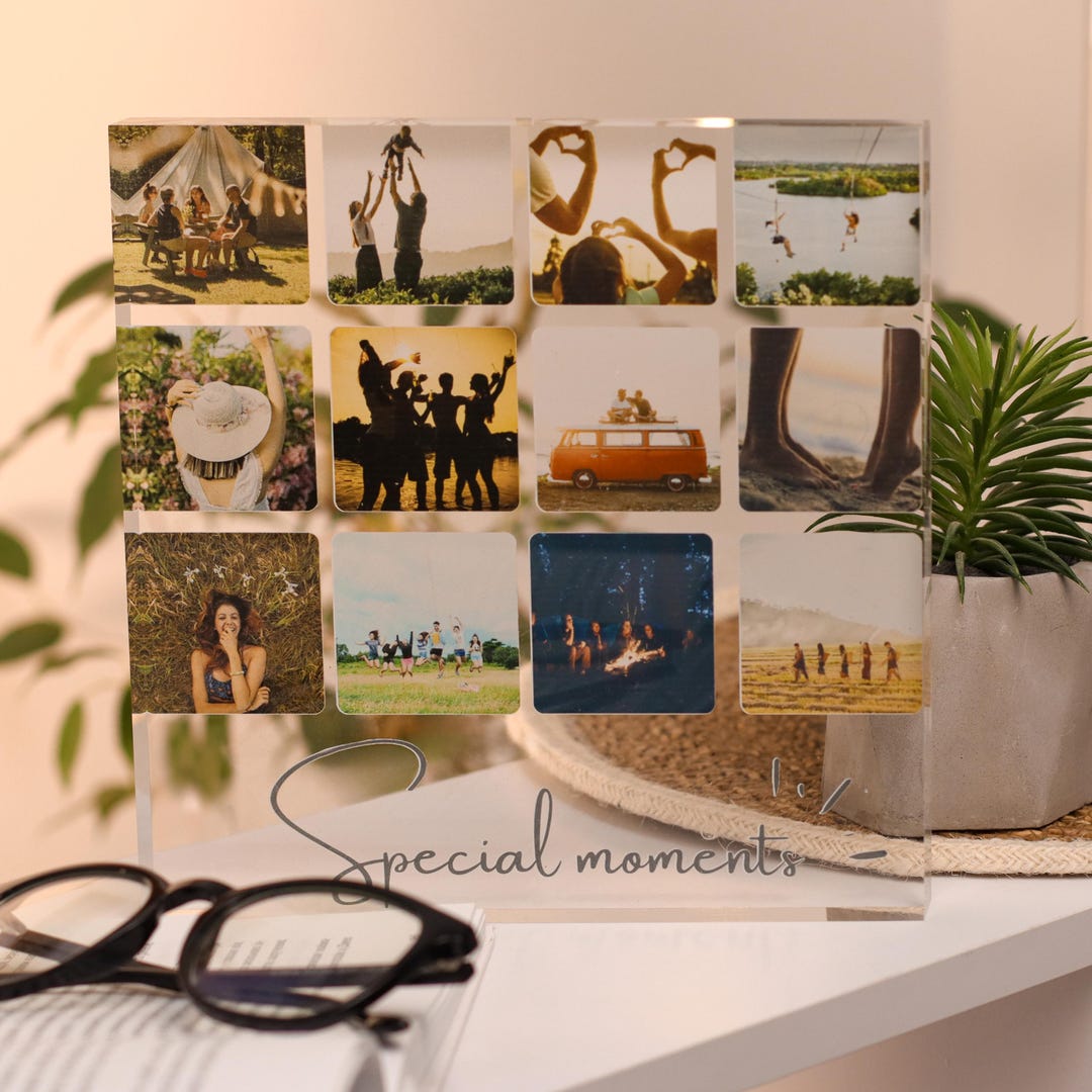 Photo Collage Acrylic Block Custom Picture Frame & Travel Memory ...