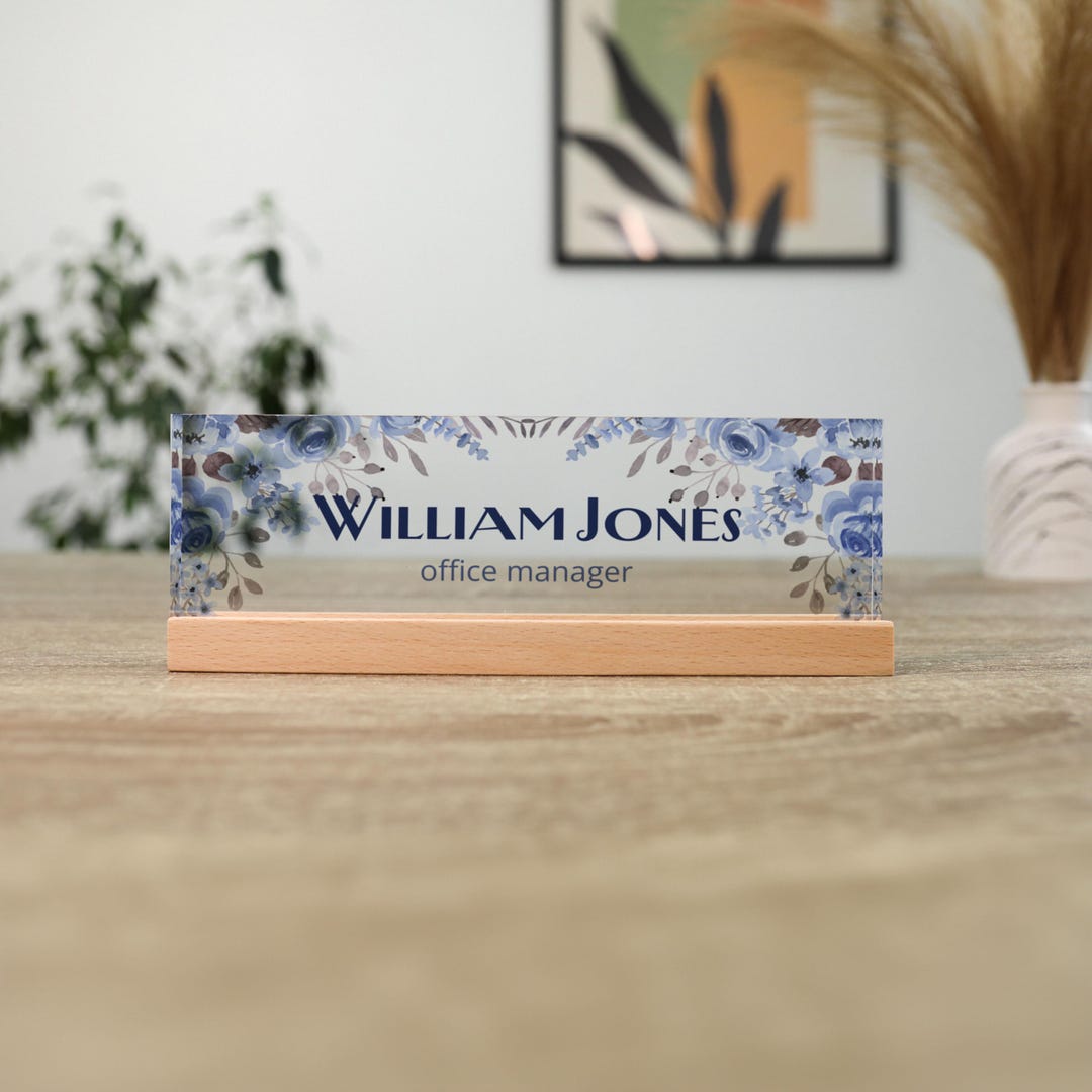 Christmas Desk Gift Name Plate for Desk Personalized Plate for ...