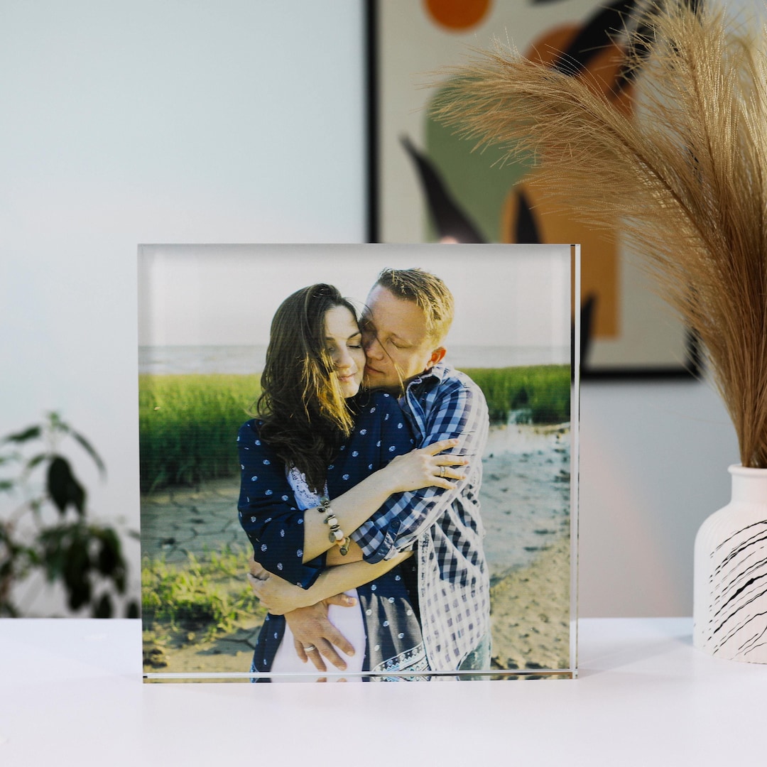 Acrylic Glass Photo Personalized Anniversary Acrylic Photo Custom Art ...