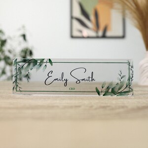 Graduation Gift Acrylic Desk Name Plate Custom Acrylic Desk Sign Name ...