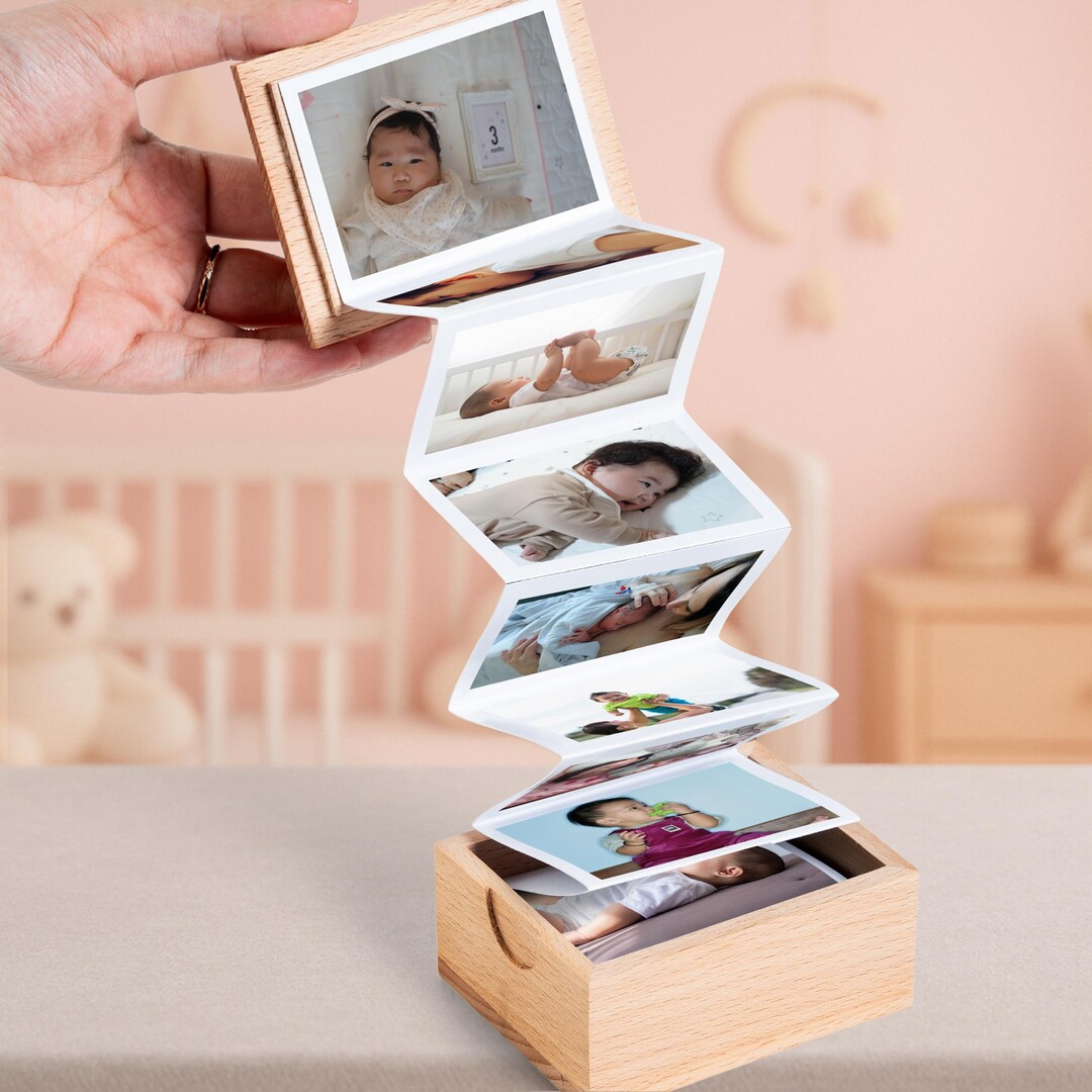 Pull Out Photo Box Baby Picture Mini Album Personalized Gift for ...