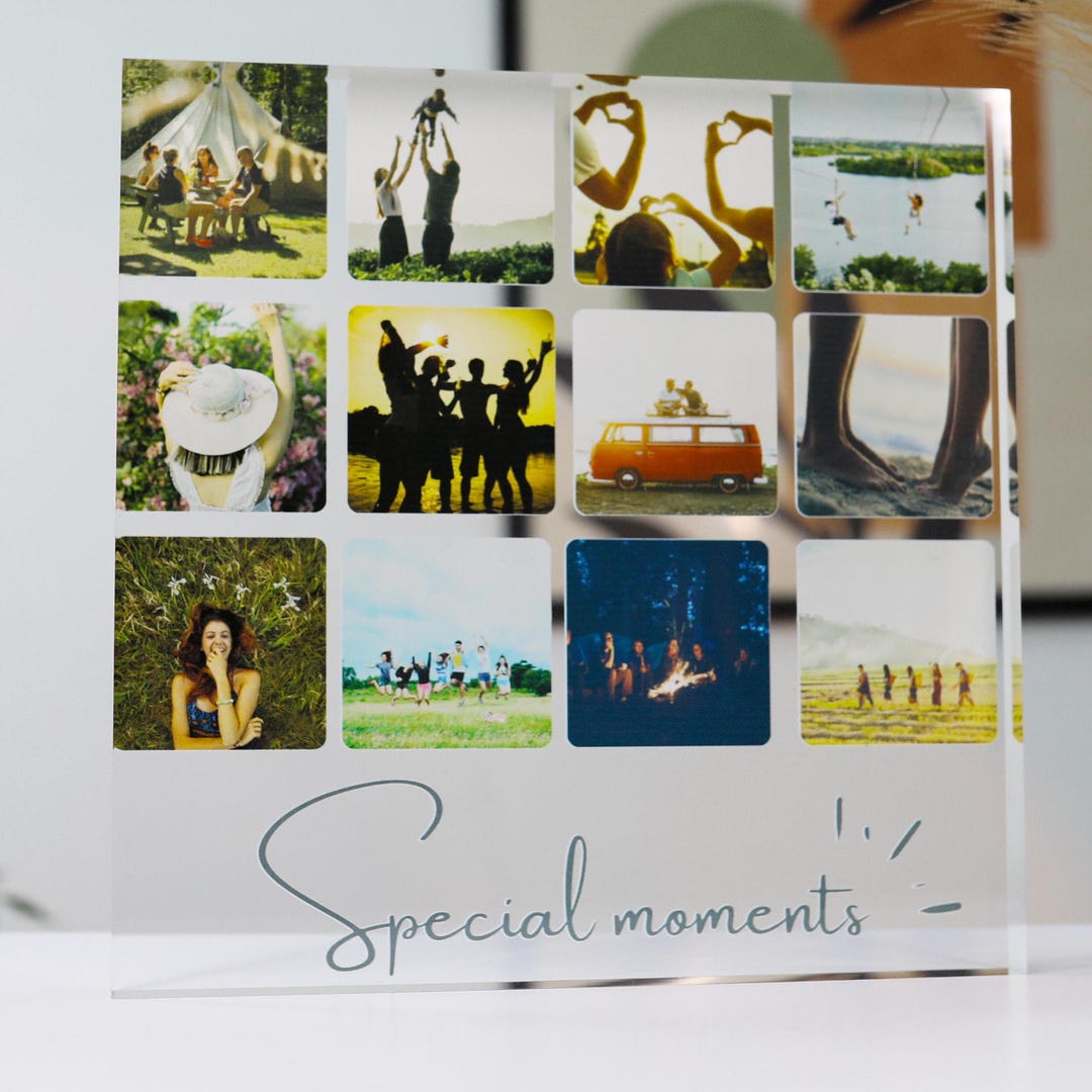 Acrylic Photo Block Plaque Stand Picture Frame Acrylic Unique Custom ...