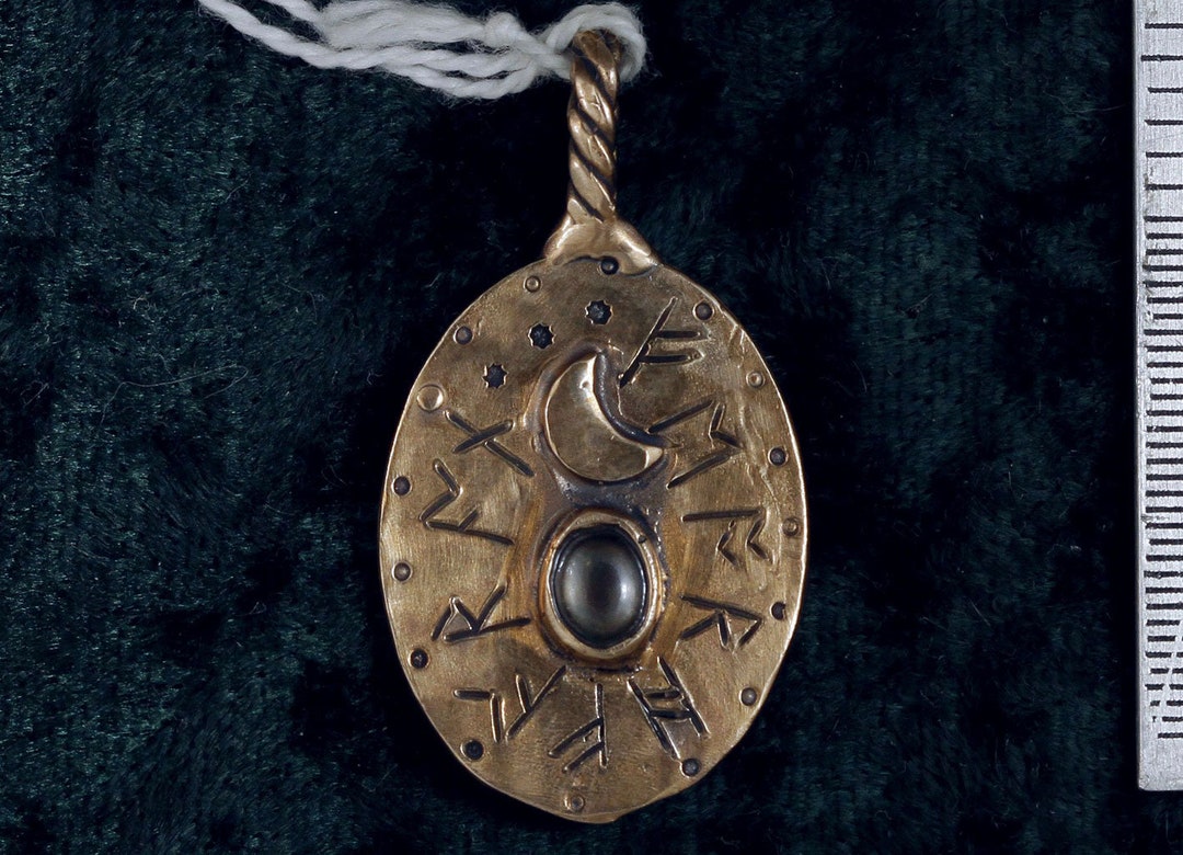 Spirit Traveler One of a Kind Bronze Rune Pendant Charm Set - Etsy