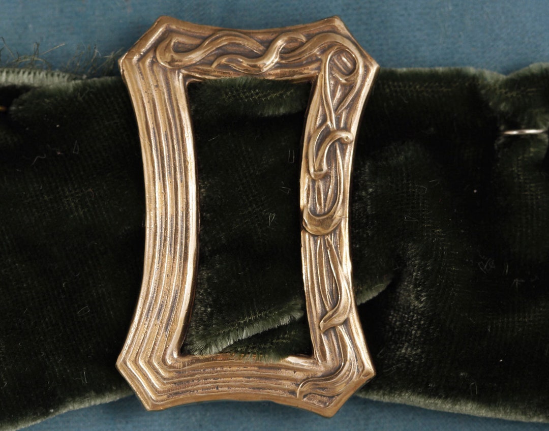 Bronze Art Nouveau Rectangular Steampunk Victorian Buckle Accessory - Etsy