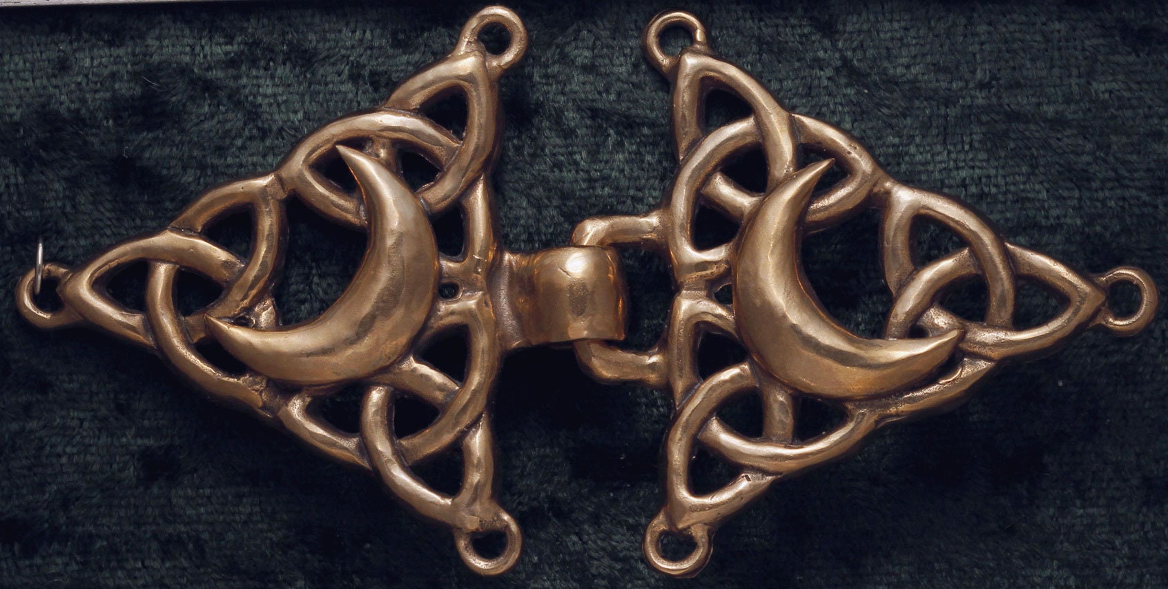 Celtic Moon Solid Bronze Large Cloak Clasp - Etsy