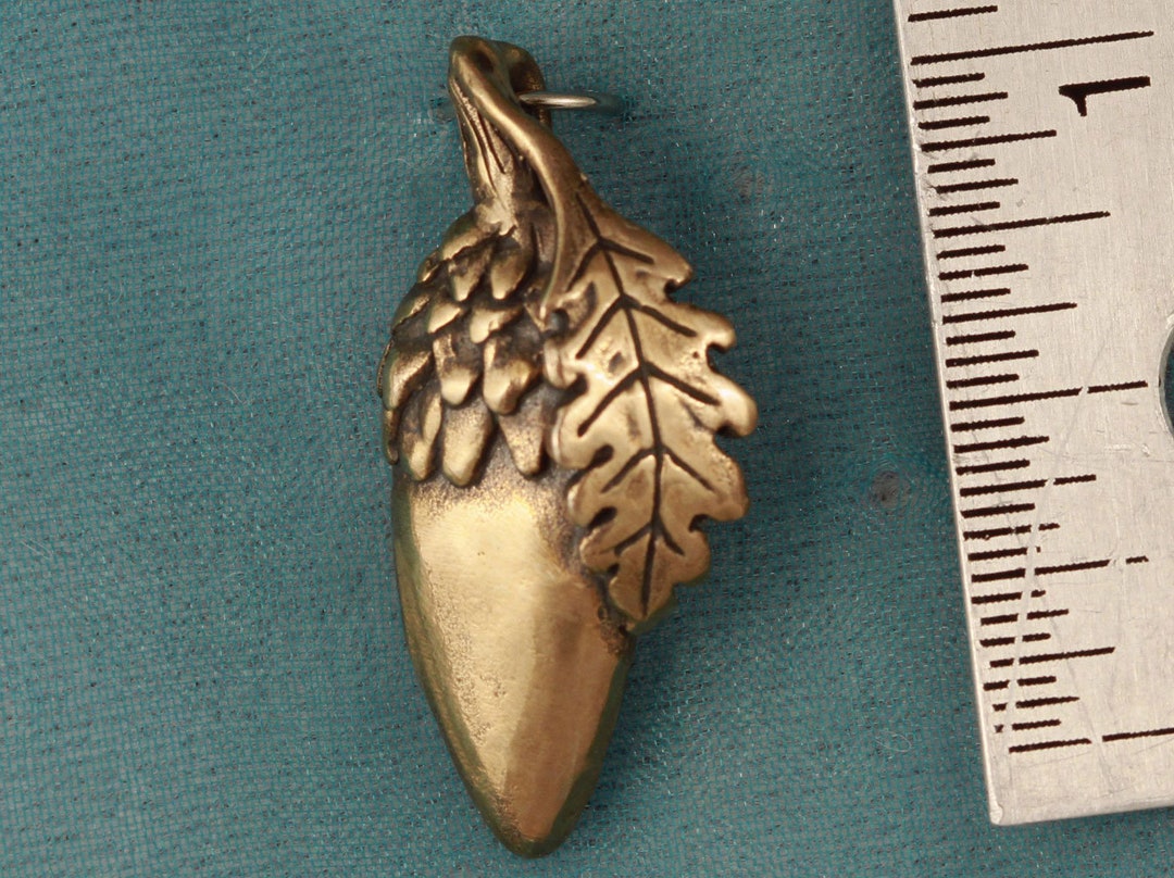 Acorn Bronze Pendant Charm - Etsy