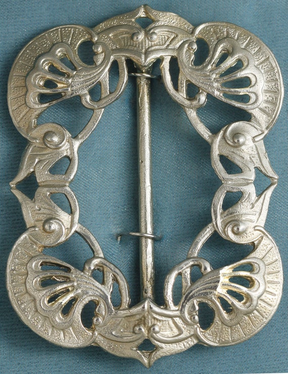 Buckles Sewing Bronze Large Rectangular Victorian Edwardian Art Nouveau ...