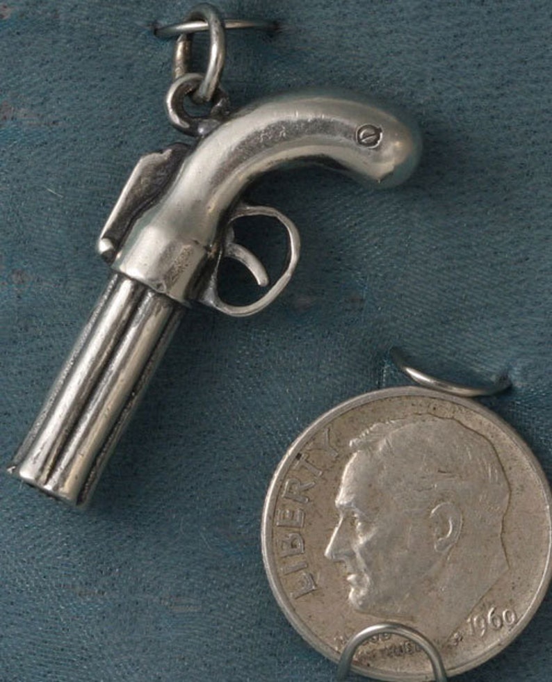 Miniature Pepperbox Pistol Revolver Gun Sterling Silver | Etsy