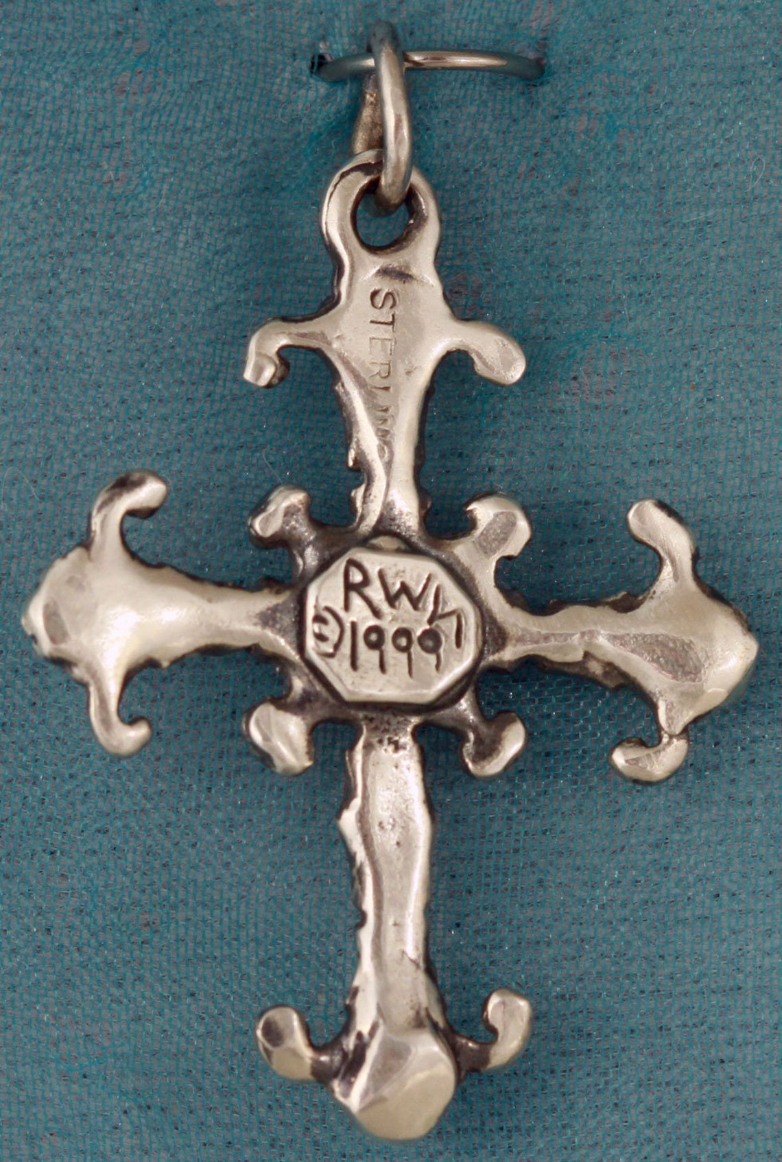 Small Renaissance Cross Sterling Silver Pendant Charm - Etsy