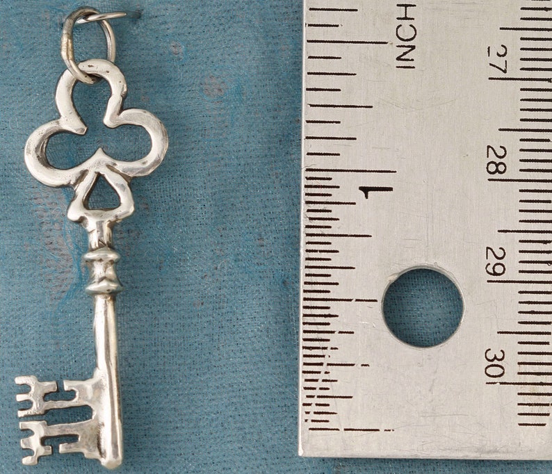 3D Key Sterling Silver Pendant Charm - Etsy