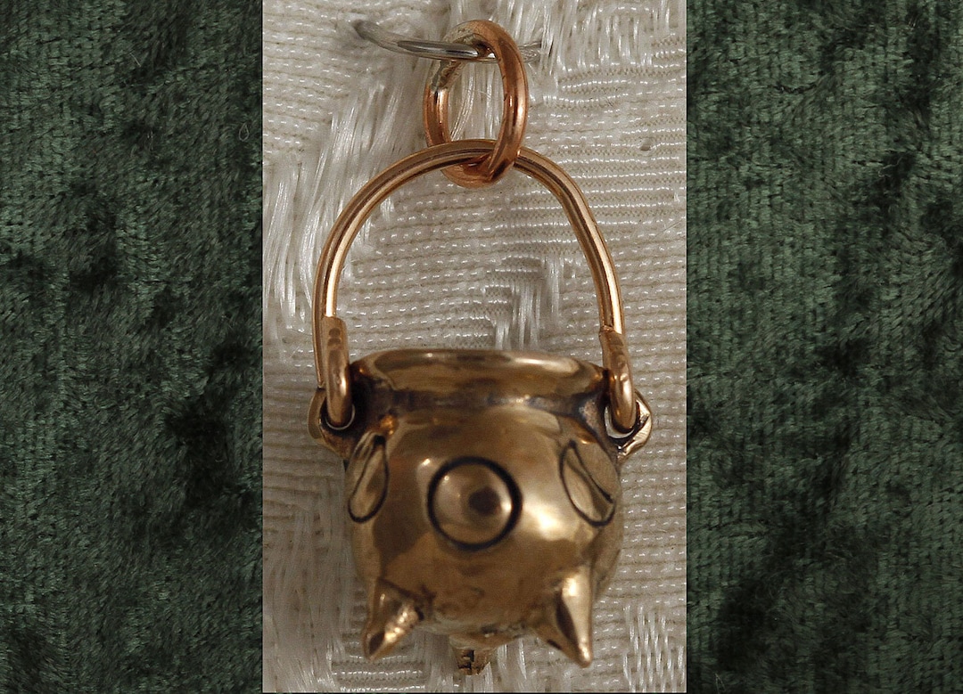 Cauldron Bronze Pendant Charm - Etsy