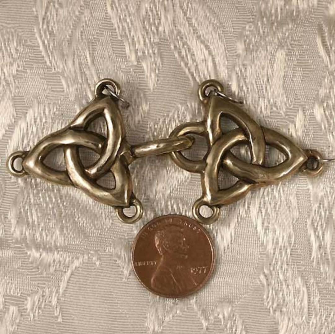 Bronze Celtic Triangle Medieval Cloak Clasp - Etsy