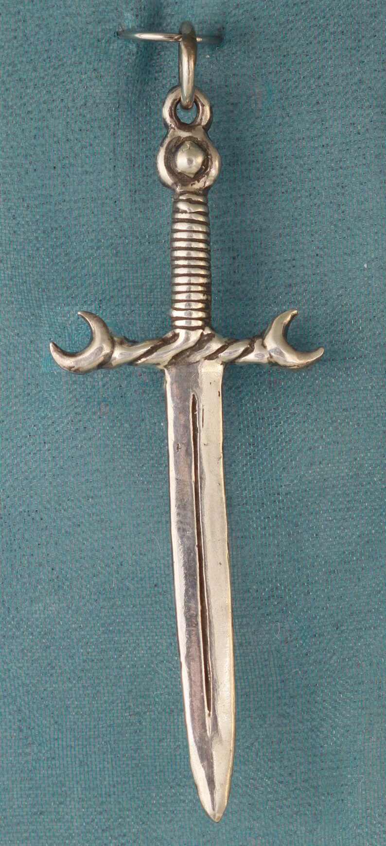 Dagger Athame Phases of the Moon Sterling Silver Pendant Charm - Etsy