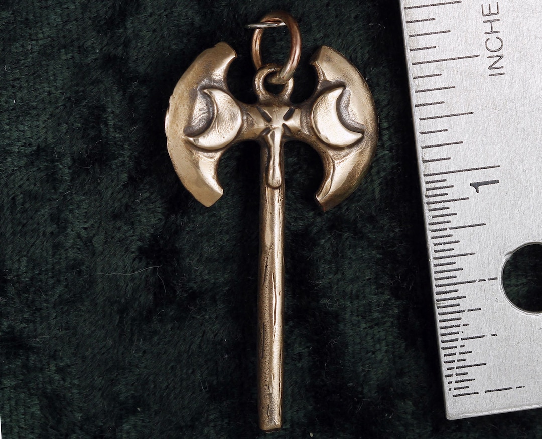 Large Double Axe Labrys Bronze Pendant - Etsy