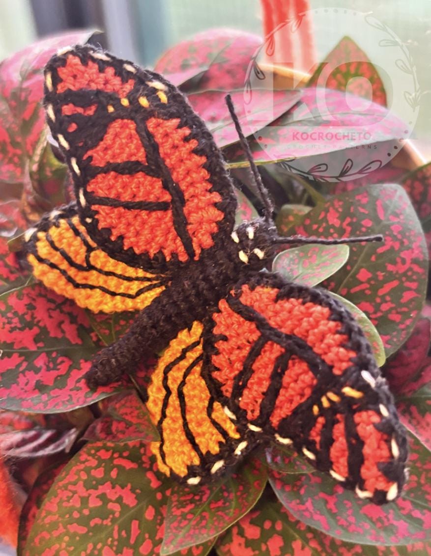 PATTERN Crochet Monarch Butterfly - Etsy