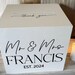 Personalized White Acrylic Wedding Card Box With Lock - Etsy